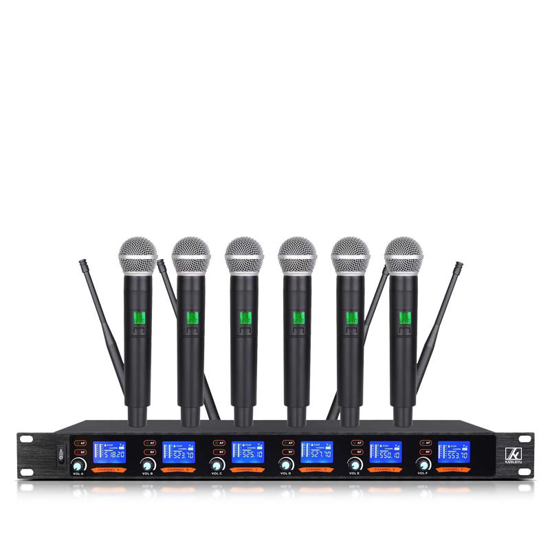 ERZHEN 6-Channel Wireless Microphone System | UHF Wireless Microphone